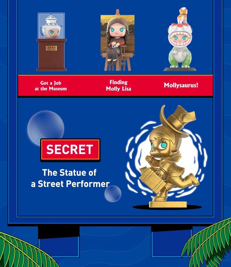 POP MART Molly Imaginary Wandering Series Cute Kawaii Action Figures ...