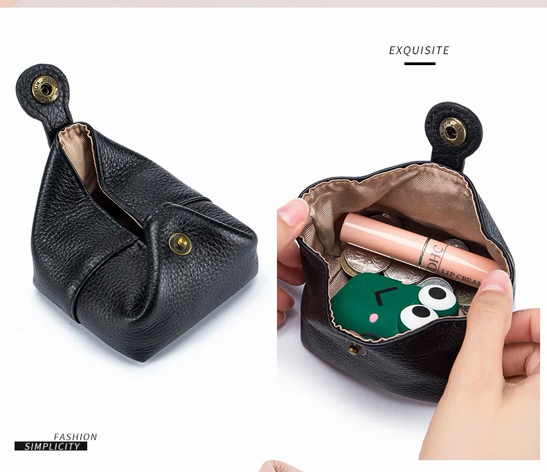 New Mini Leather Lipstick Storage Bag Earphone Key Coin Pouch Cute ...