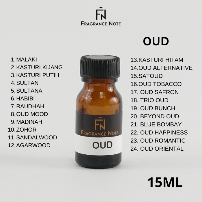 Fragrance Note Oud Fragrance Oil (15ml) | Shopee Malaysia