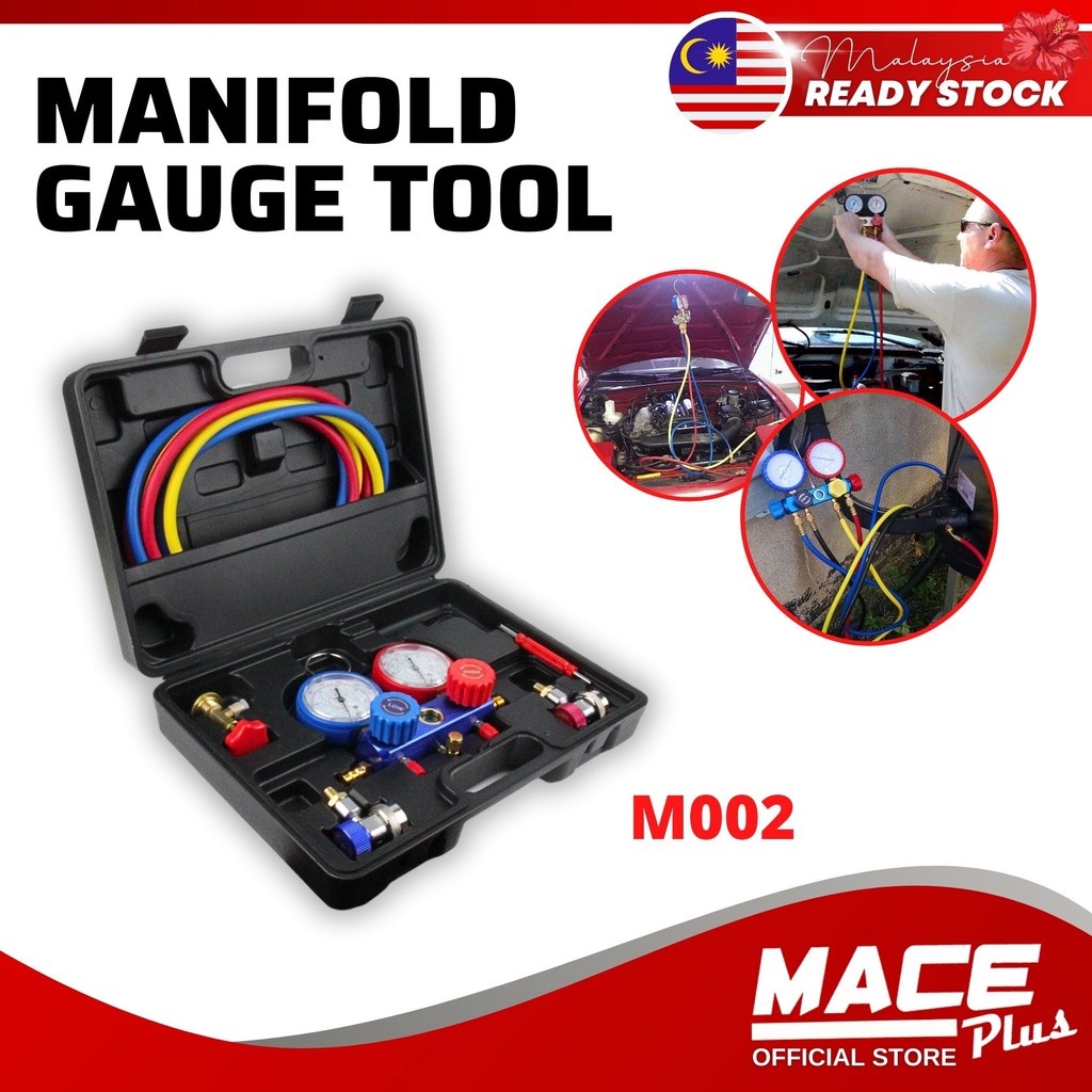 M002/M003 AC Diagnostic Air Conditioning A/C Manifold Gauge Tool Set ...