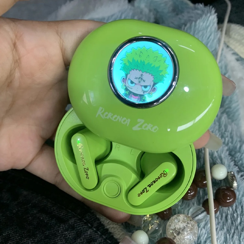 One Piece F99 Anime Wireless Bluetooth Earphone With RGB Roronoa Zoro ...