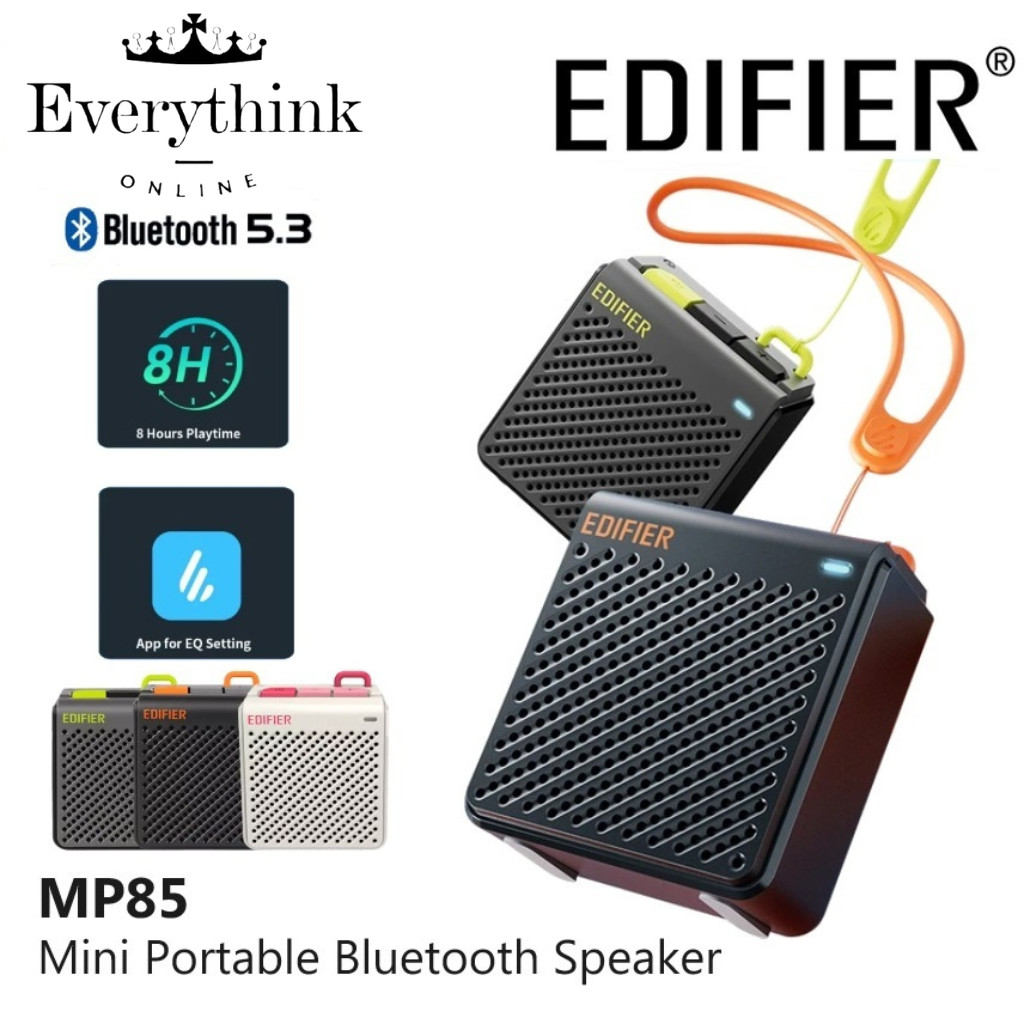 EDIFIER MP85 MINI PORTABLE BLUETOOTH SPEAKER BLUETOOTH V5.3 / BUILT IN ...