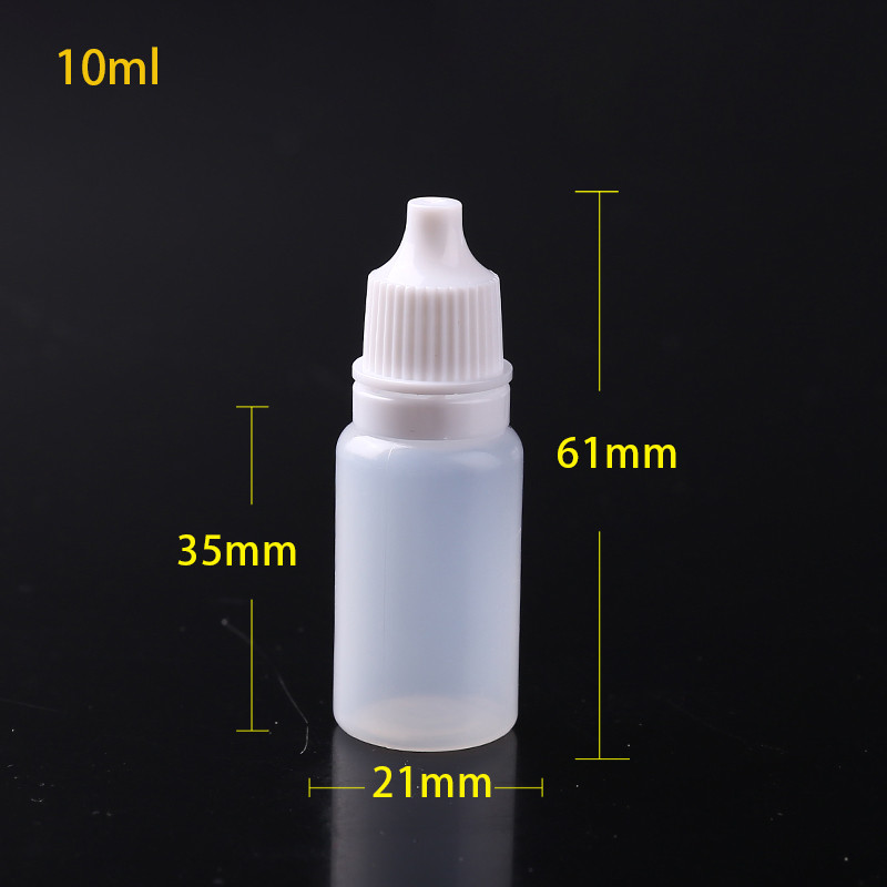 100PCS Eye Drop Bottles Empty Eyedrops Vial with Lid Plastic Dropper ...
