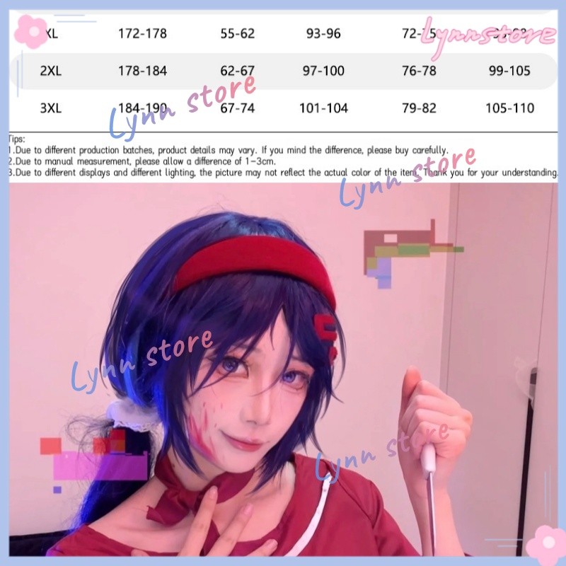 MISIDE Mita Cosplay Costume&Wig Cap-Wearing Mita Cappie Outfit Carnival ...