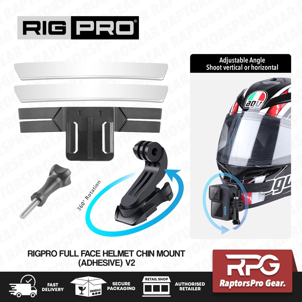 RIGPRO Full Face Helmet Chin Mount (Adhesive) V2 | Shopee Malaysia