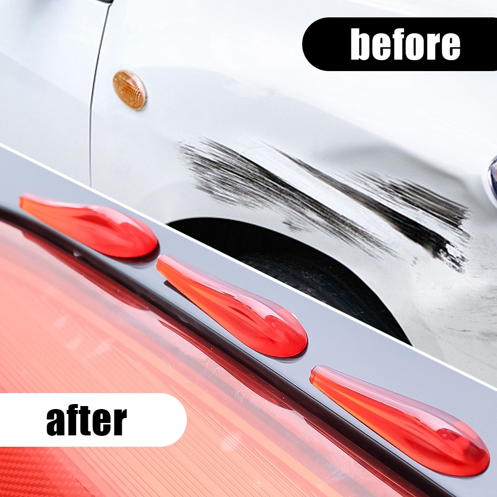 6 Pcs/ Set Portable Car Self Adhesive Acrylic Anti Collision Bar ...
