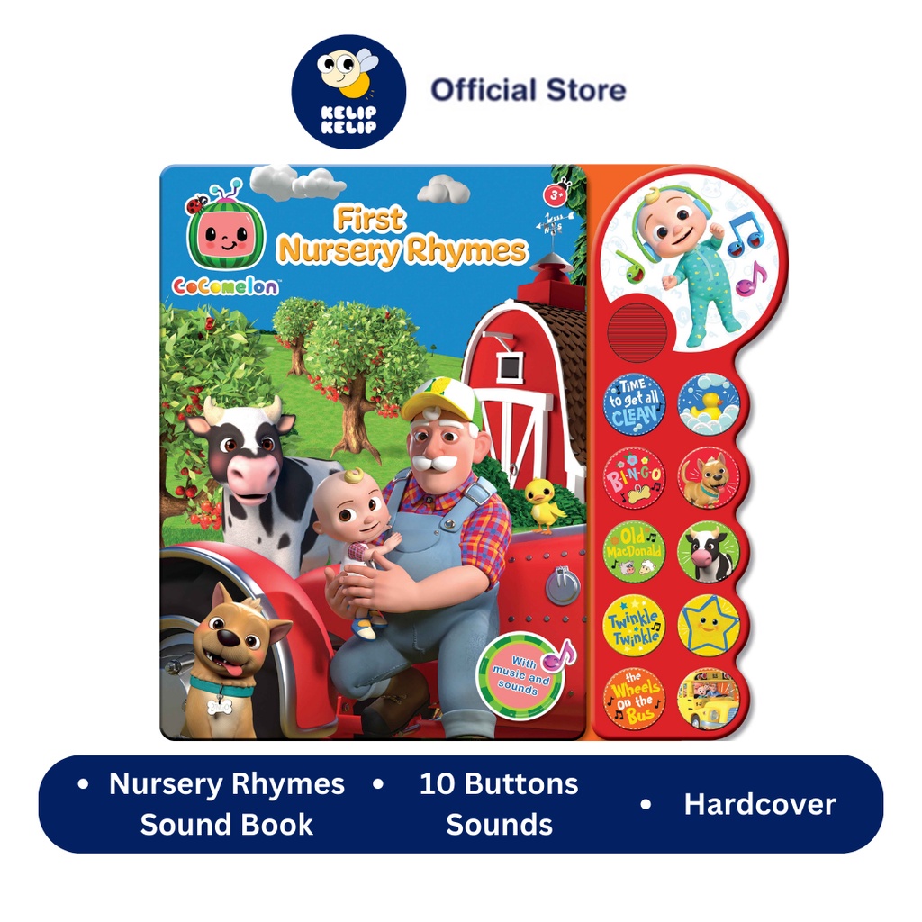 Cocomelon First Nursery Rhymes Sound Book For Kids With 10 Buttons ...