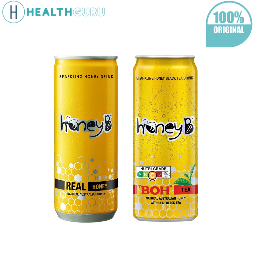 HealthGuru HoneyB Sparkling Honey Black Tea Drink 100% Australian Real ...