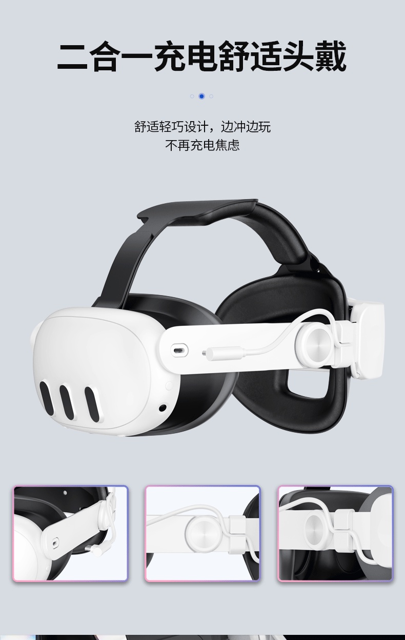 For Meta quest 3S/3 Comfortable Headwear Oulus quest 3 Charging ...