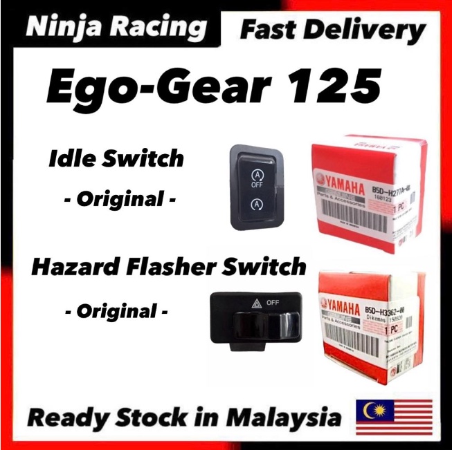 YAMAHA EGO GEAR EGO-GEAR 125 IDLE SWITCH ENGINE STOP BUTTON / HAZARD ...