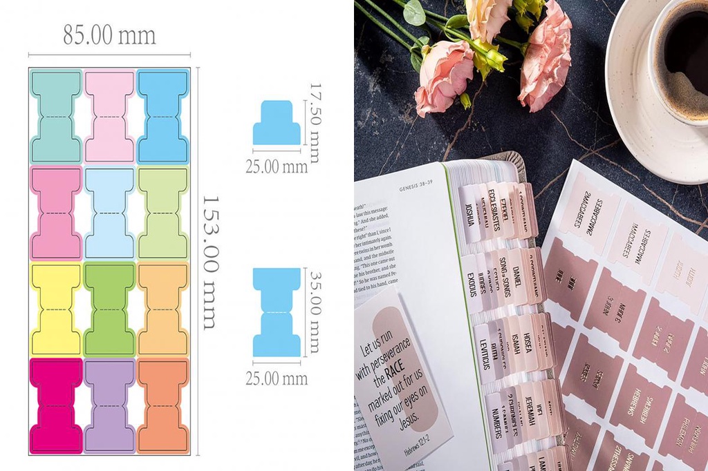 Bible Sticky Index Label Bible Tab Index Labels Large Print Bible Tabs ...