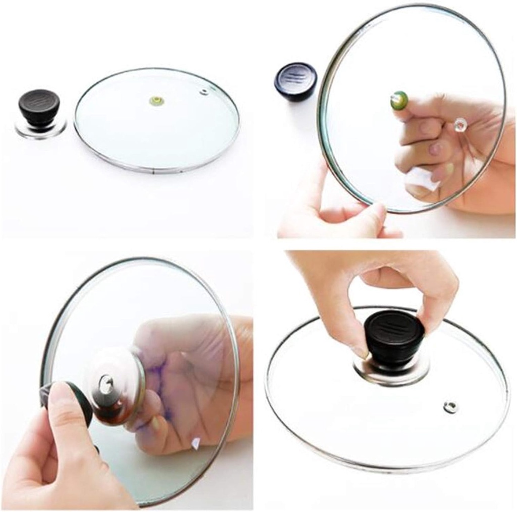 1 Pcs Round Design Stainless Steel Handle Universal Pot Lid Handle ...