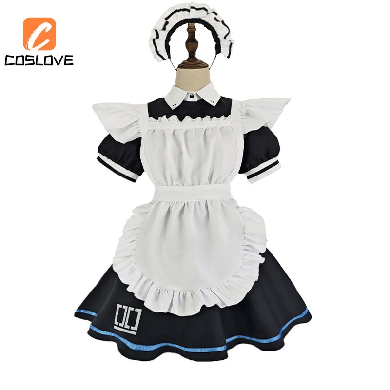 Anime Game Blue Archive Tendou Arisu Maid Attire Cosplay Full Set ...