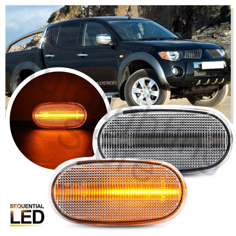 2PCS LED Dynamic Side Marker Lights For Mitsubishi Triton L200 (KA/KB ...