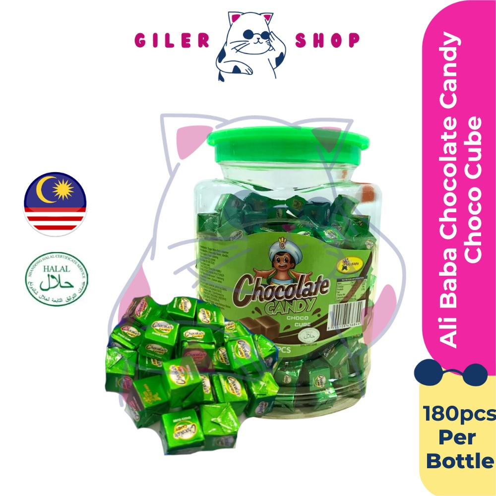 Alibaba Chocolate Candy Choco Cube 180pcs Per Bottle | Shopee Malaysia