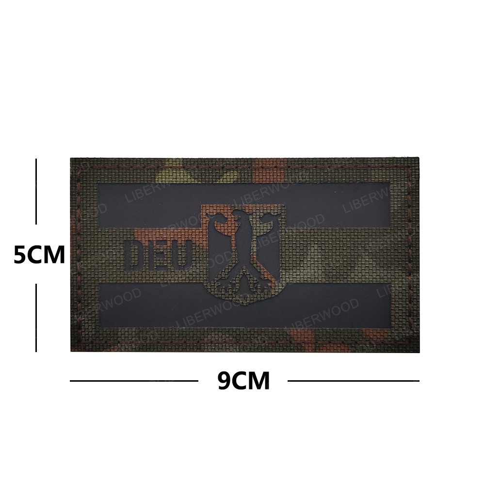 LIBERWOOD Germany Flag DEU Eagle Reflective Infrared IR Patch ...