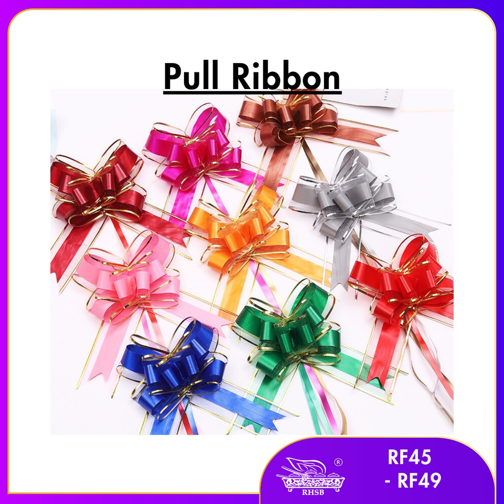 10pcs PULL RIBBON /RIBBON TARIK /HAMPER RIBBON /PARTY RIBBON/ FLOWER ...