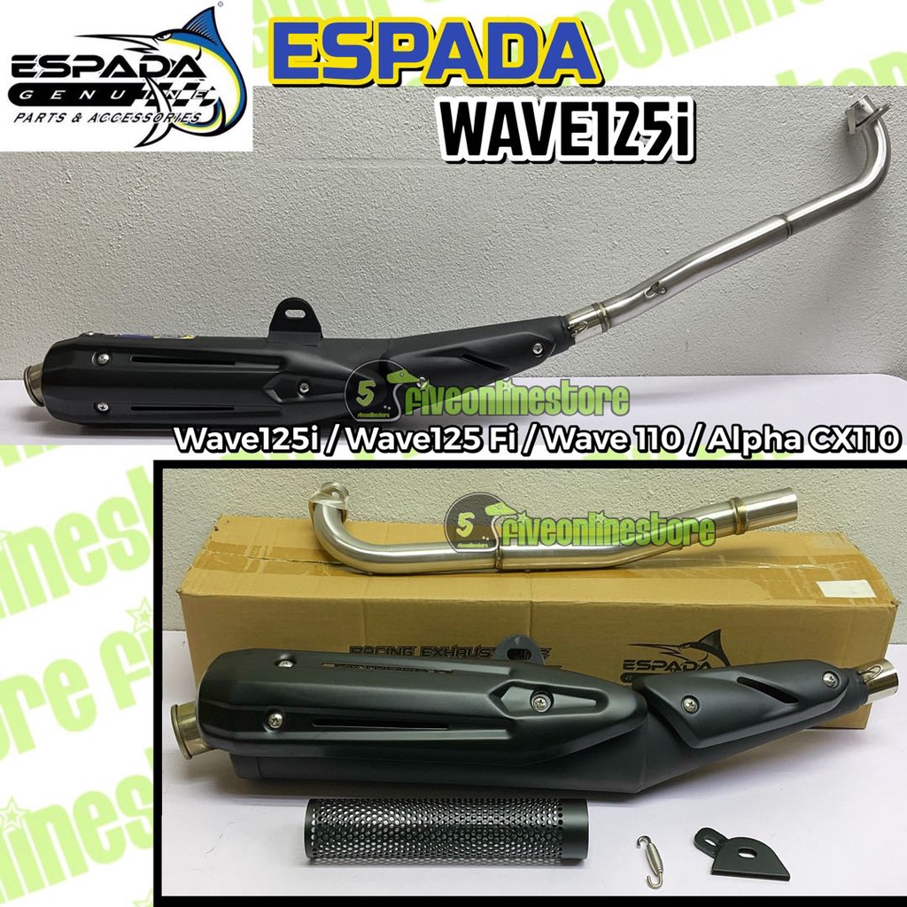 Exhaust Espada STD Cutting E4 E5 V5 E6 E7 BP1 BP2 LC135 Y15ZR Y16 RS150 RSX VF3i W125 NVX VARIO ...