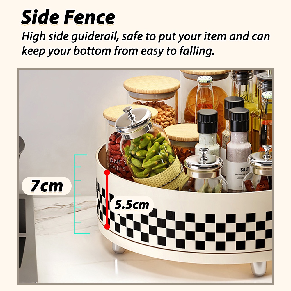 Borong365 Rotatable 360° Storage Tray Bekas Penyimpanan Berpusing ...
