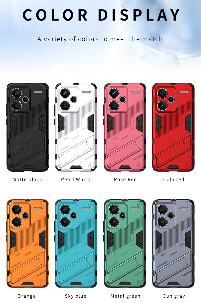 Lenuo Folding Hidden Stand Hard Phone Case For Xiaomi Redmi Note 13 Pro Plus 13Pro+ 5G 4G Casing ...