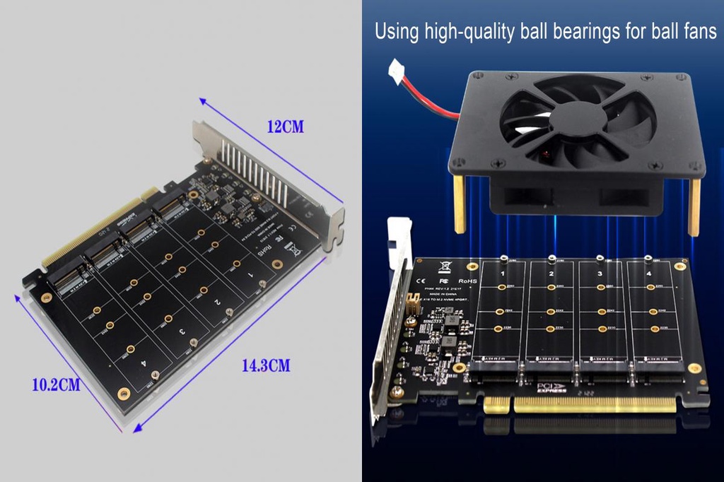 [Ready Stock] High-performance and Stable 4-disk Ssd Array Card ...