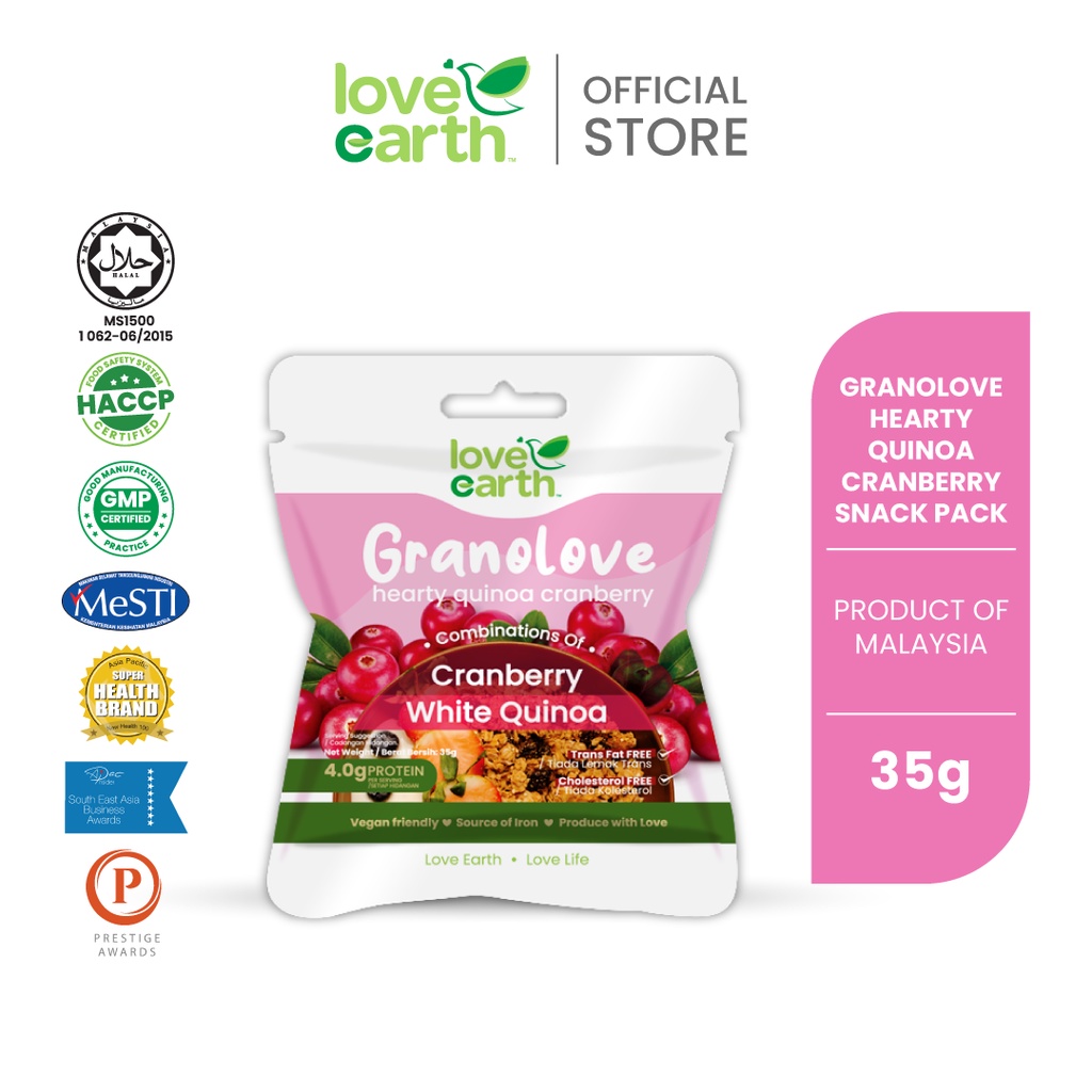 Snack Pack Granolove Hearty Quinoa Cranberry 35g | Shopee Malaysia