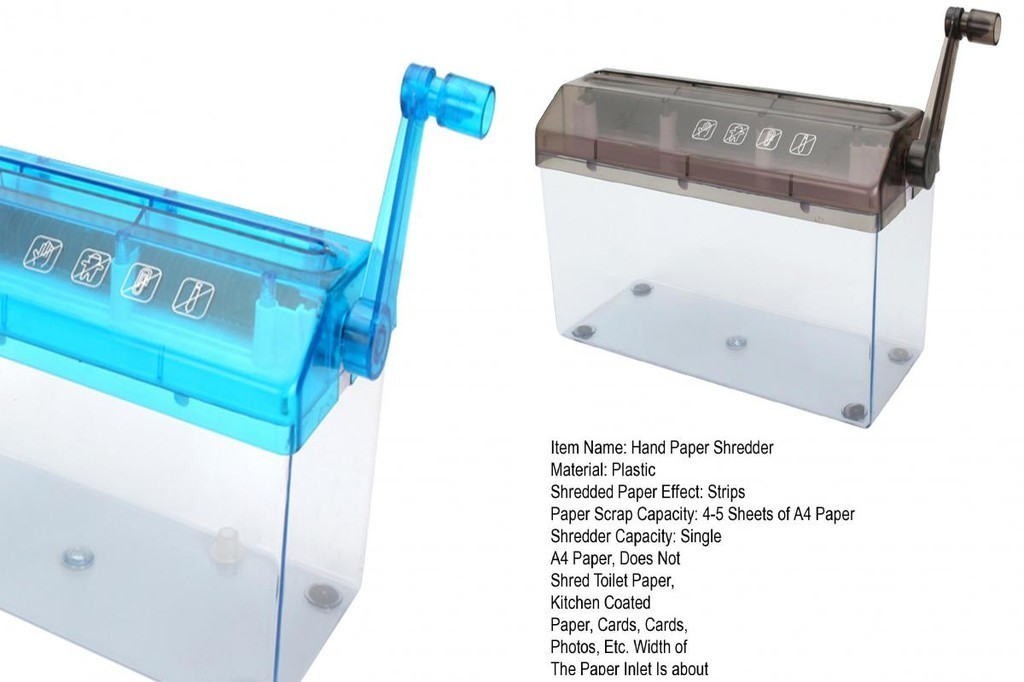 SGW_ Transparent Window Paper Shredder Portable Paper Shredder 3mm ...