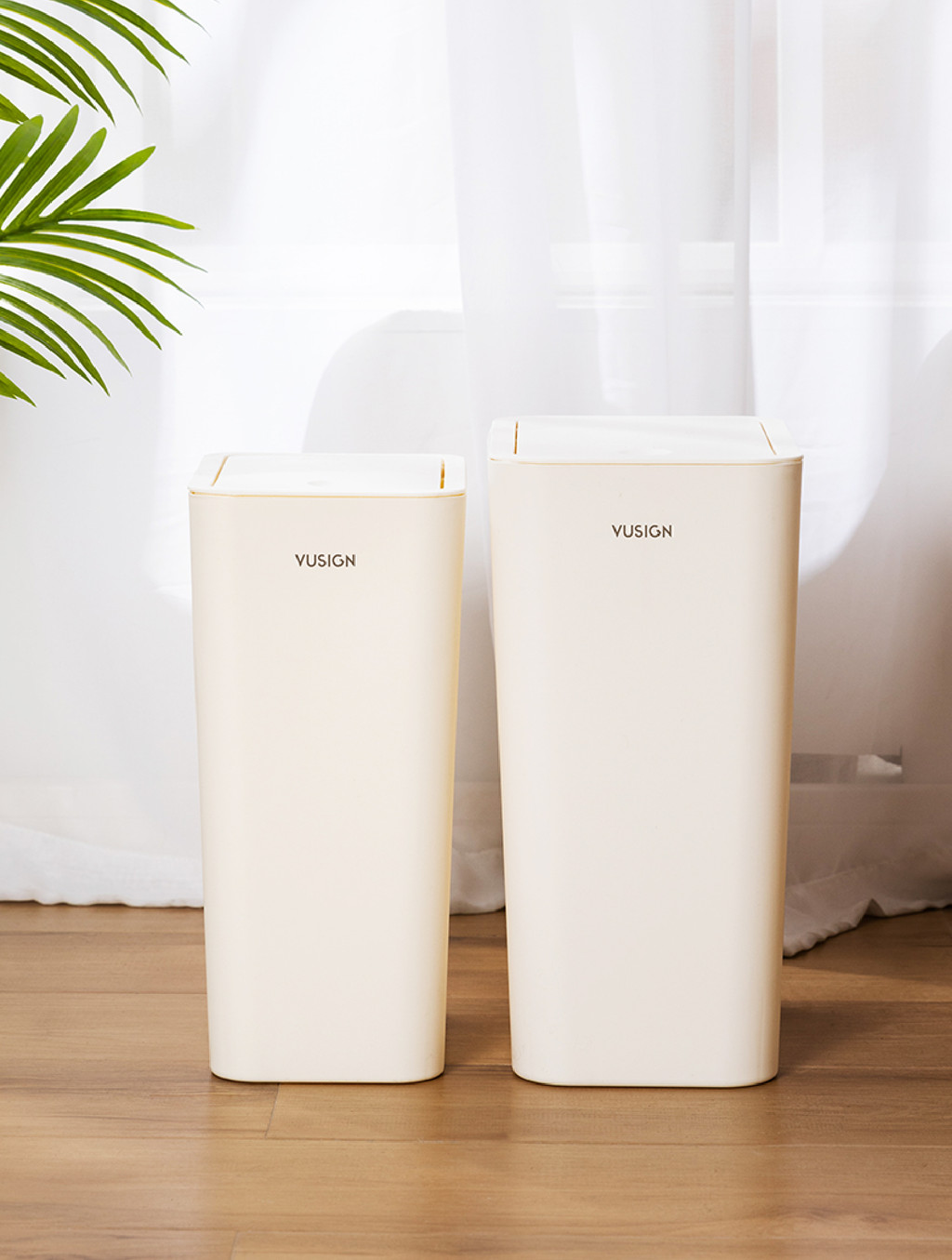 Deli Vusign Nordic Trash Can With Press-Type Cover Rubbish Bin Dustbin ...