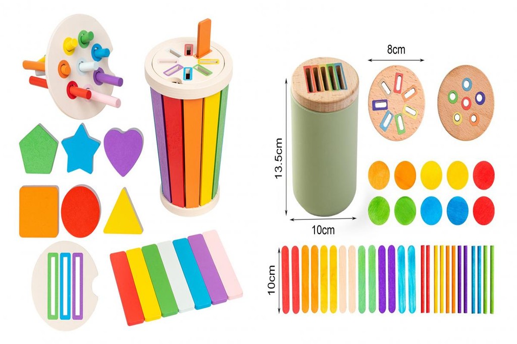 PEN| Preschooler Color Sorting Toy Toddlers Color Sorting Toy Wooden ...