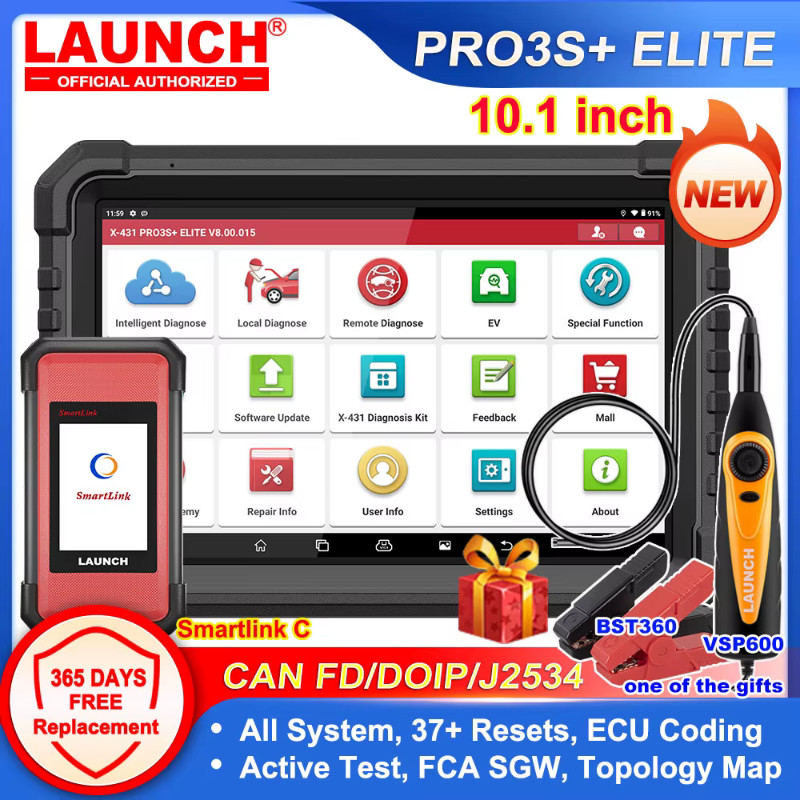 2025 New - LAUNCH X431 PRO3S+ ELITE Smartlink C J2534 Programming Tool ECU Coding All System car ...