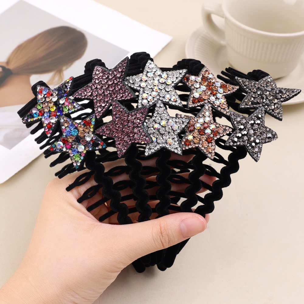 Hairbands Elegant Hair Hoop Women Makeup Flocking Toothed Hair ...