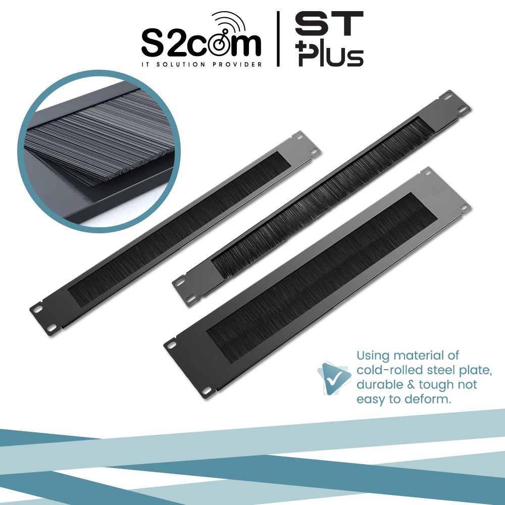 Standard 19-Inch 1U 2U Rack Mount Cabinet Brush Panel Plate | Shopee ...