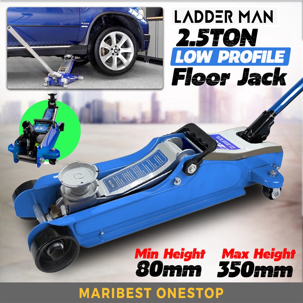 LADDERMAN 2.5 Ton Low Profile Hydraulic Floor Jack Heavy Duty Jet ...