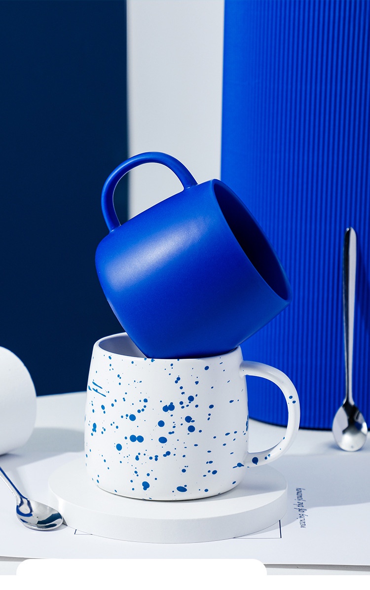 【Ready Stock】Ins Style Ceramic Mug Gift Box Coffee Cup Klein Blue ...