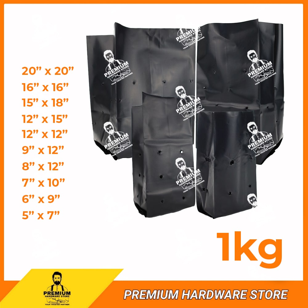 PREMIUM Poly Bag 500g Plant Grow Planting Nursery Bag UV Polybag Hitam ...