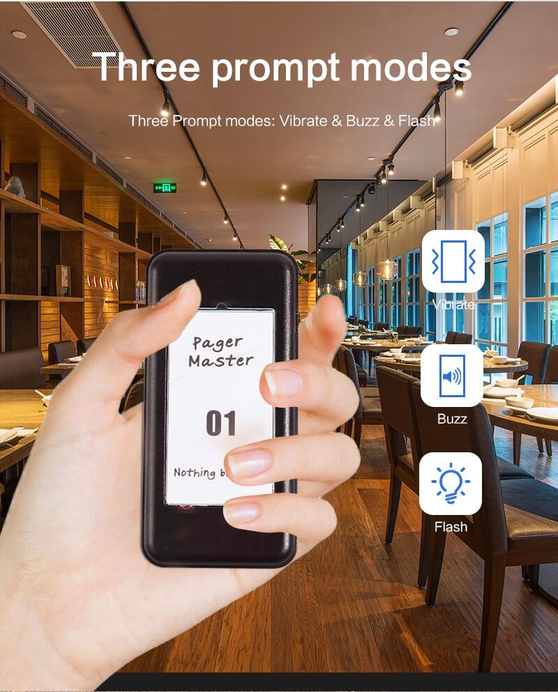 16PCS Pager Queue Number Calling System Caller Buzzer Paging Queuing Order System Restaurant ...