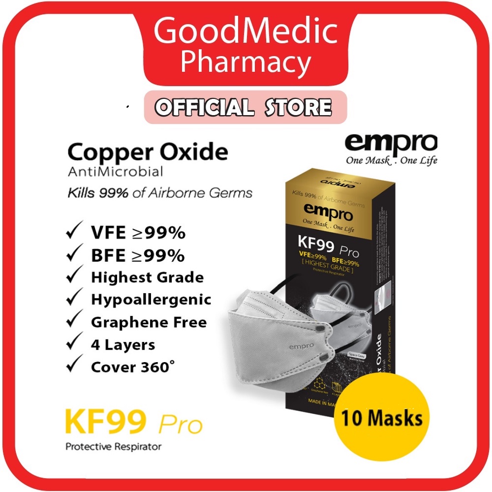 10 pcs -Empro KF99 Pro Copper Oxide Antimicrobial Face Mask Highest ...