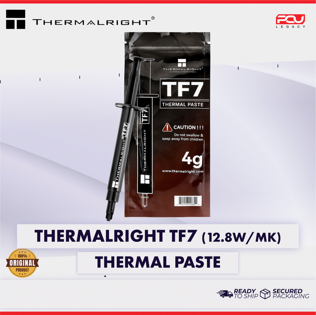 THERMALRIGHT TF7 THERMAL GREASE THERMAL PASTE (12.8W/MK) 2G | Shopee ...