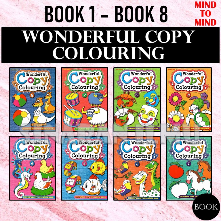 (SI)WONDERFUL COPY COLOURING BOOK 1 - BOOK 8 (COLOURFUL COPY COLOURING ...