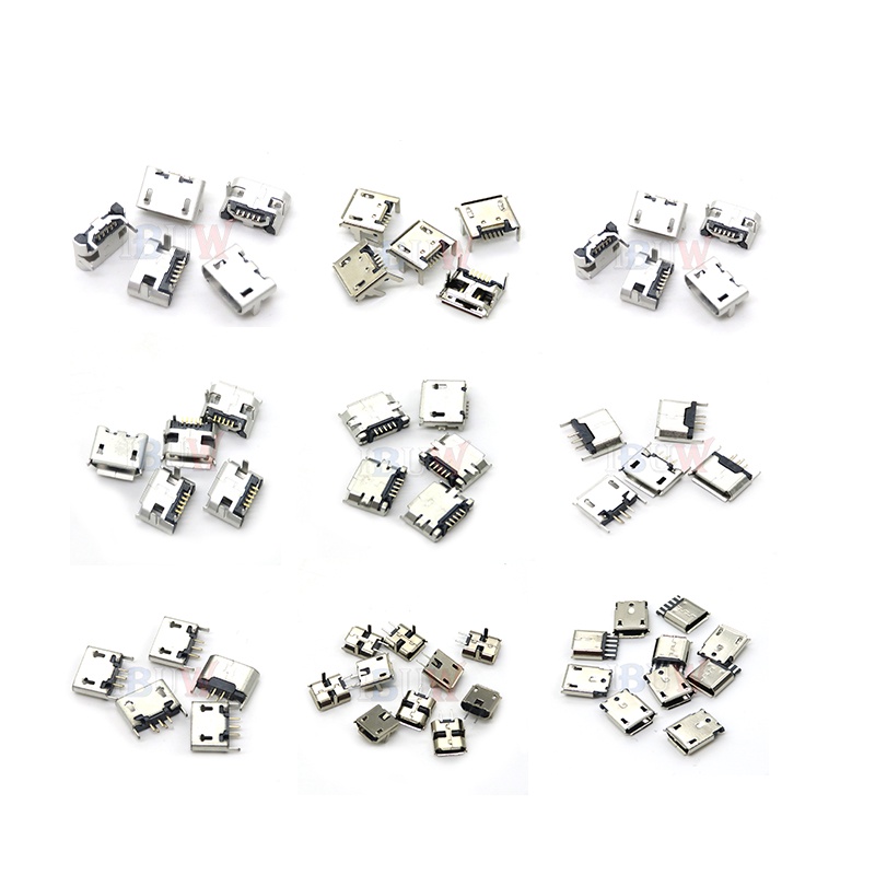 10PCS Micro USB model connector female port jack tail socket for ...