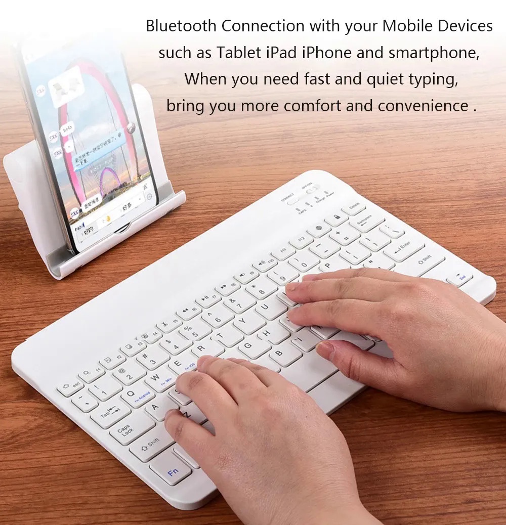 10 inch Tablet Wireless Keyboard For iPad Pro Samsung Galaxy Tab S6 ...