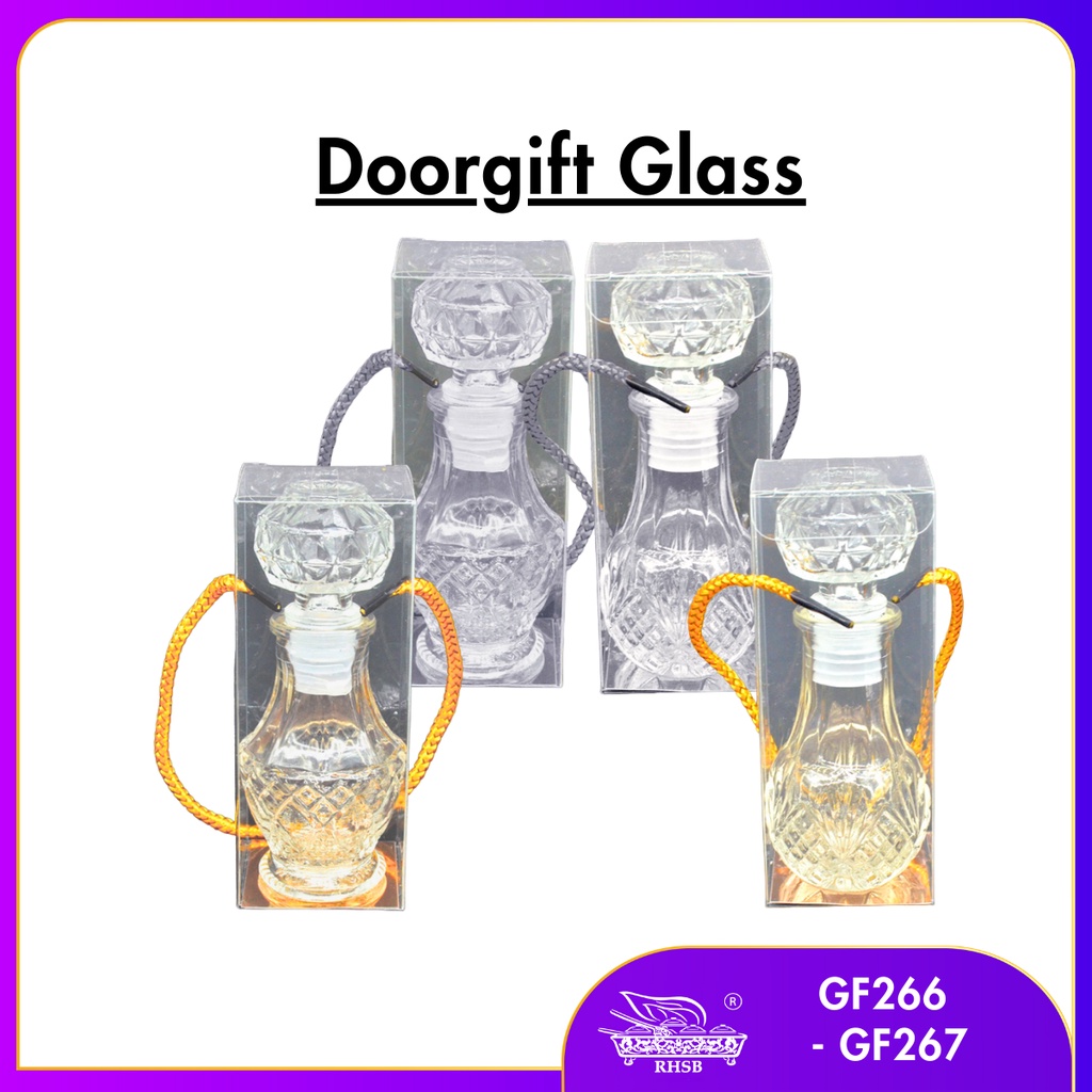 1set PROMOSI DOORGIFT BEKAS / BOTTLE GLASS / WEDDING DOORGIFT / GOODIES ...
