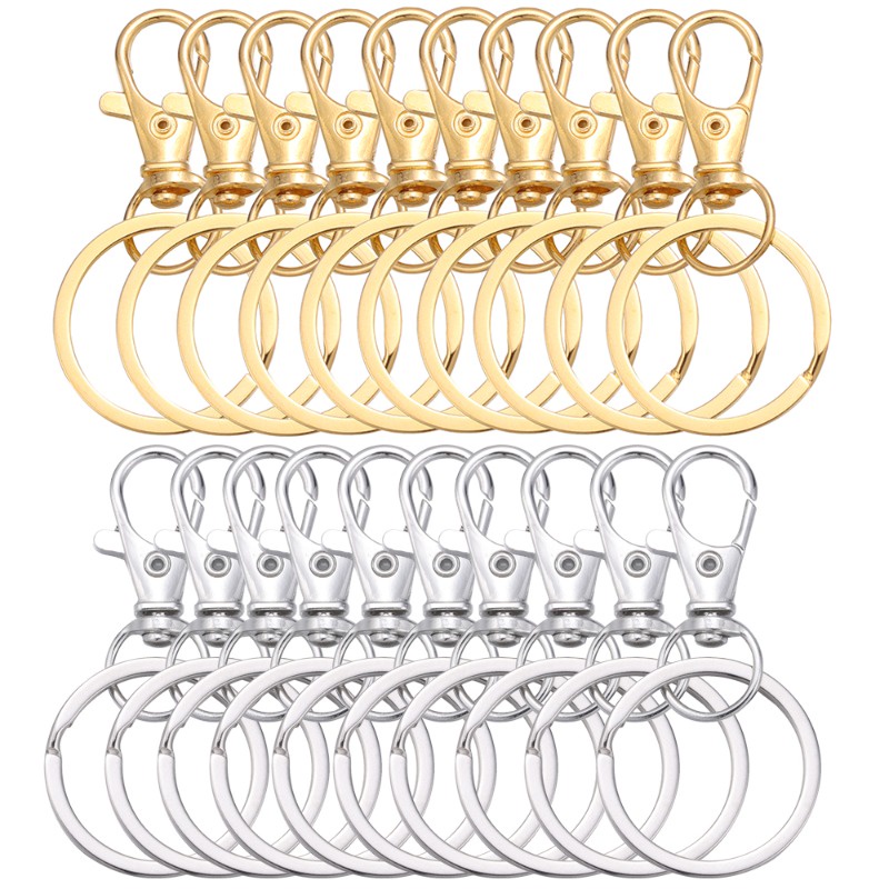 100Pcs/Set Silver Gold Lobster Claw Clasp - DIY Handmade Crafts ...