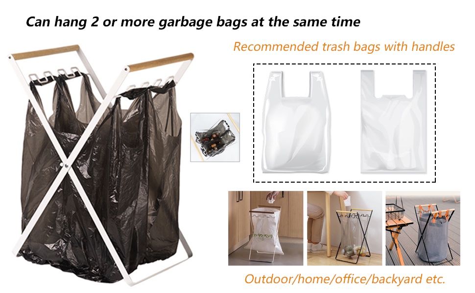 Foldable Garbage Frame Rack Bin Disposable Portable Rubbish Camping ...