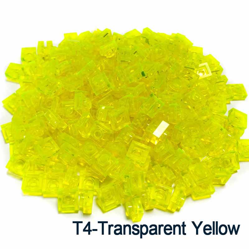 100pcs Transparent 1X1 Thin Brick Small Particles Building Blocks ...