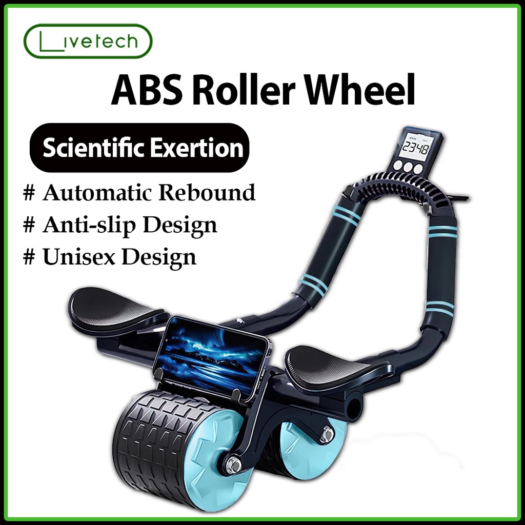 LiveTech ABS Roller Wheel for Abdominal Exercise, Core Workout ...