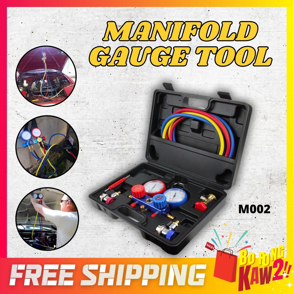 AC Diagnostic Air Conditioning A/C Manifold Gauge Tool Set ...