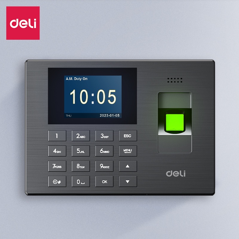 Deli Fingerprint Attendance Machine Time Recorder Clock Factory Office ...