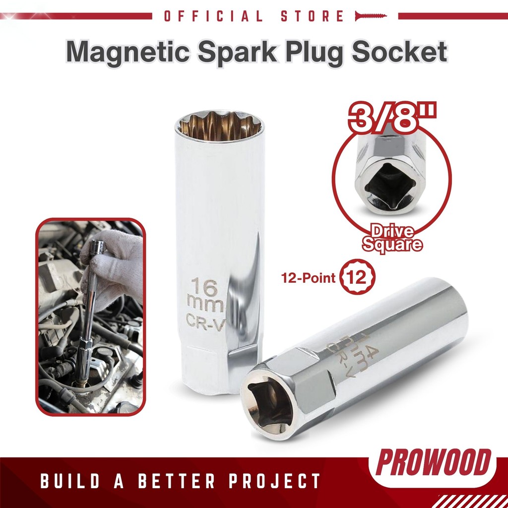 3/8 inch Magnetic 1PCS Spark Plug Socket 12-PT Wrench 14mm / 16mm Spark ...
