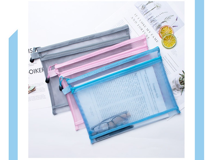 Angel Mark 1PC Storage Bag Zipper A4 A5 A6 Portable Zipper File Bag ...